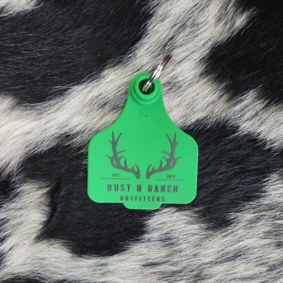 Dust N Ranch - Cattle Tag - Green | Dust N Ranch Outfitters